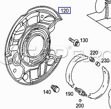 Mercedes Brake Backing Plate - Genuine Mercedes 2034230320 | FCP Euro