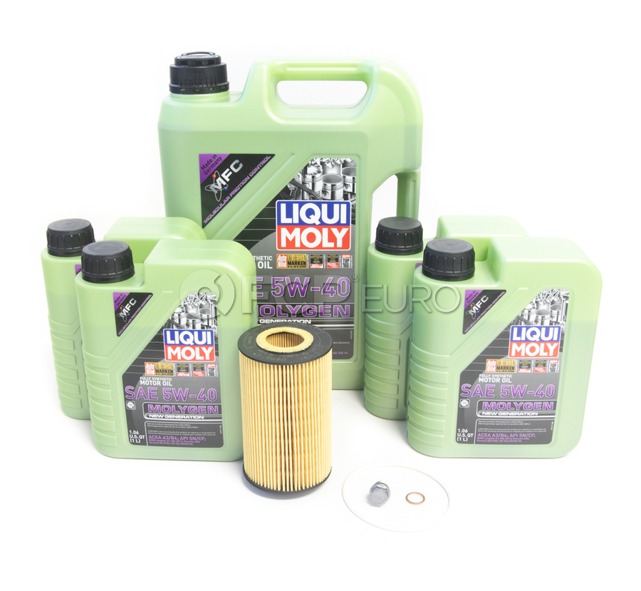 Mercedes Oil Change Kit 5W-40 - Liqui Moly Molygen 0001803009.9L | FCP Euro
