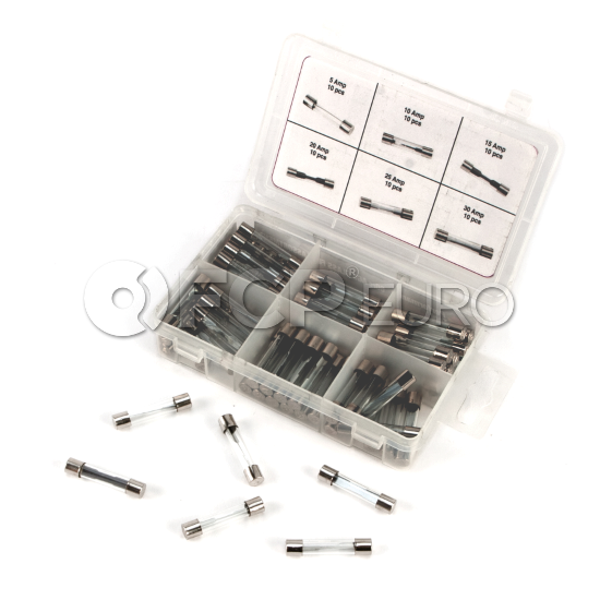 60-Piece AGC Glass Fuse Assortment - Performance Tool W5375 | FCP Euro