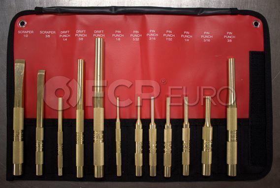 Brass Punch & Chisel Set (12pc) - Mayhew Steel Products 67012 | FCP Euro