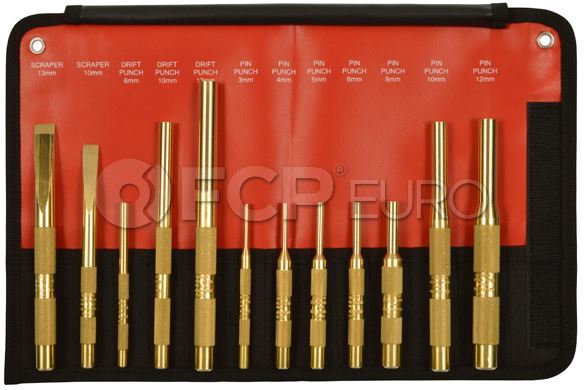 Brass Punch & Chisel Set (12pc) - Mayhew Steel Products 61397 | FCP Euro