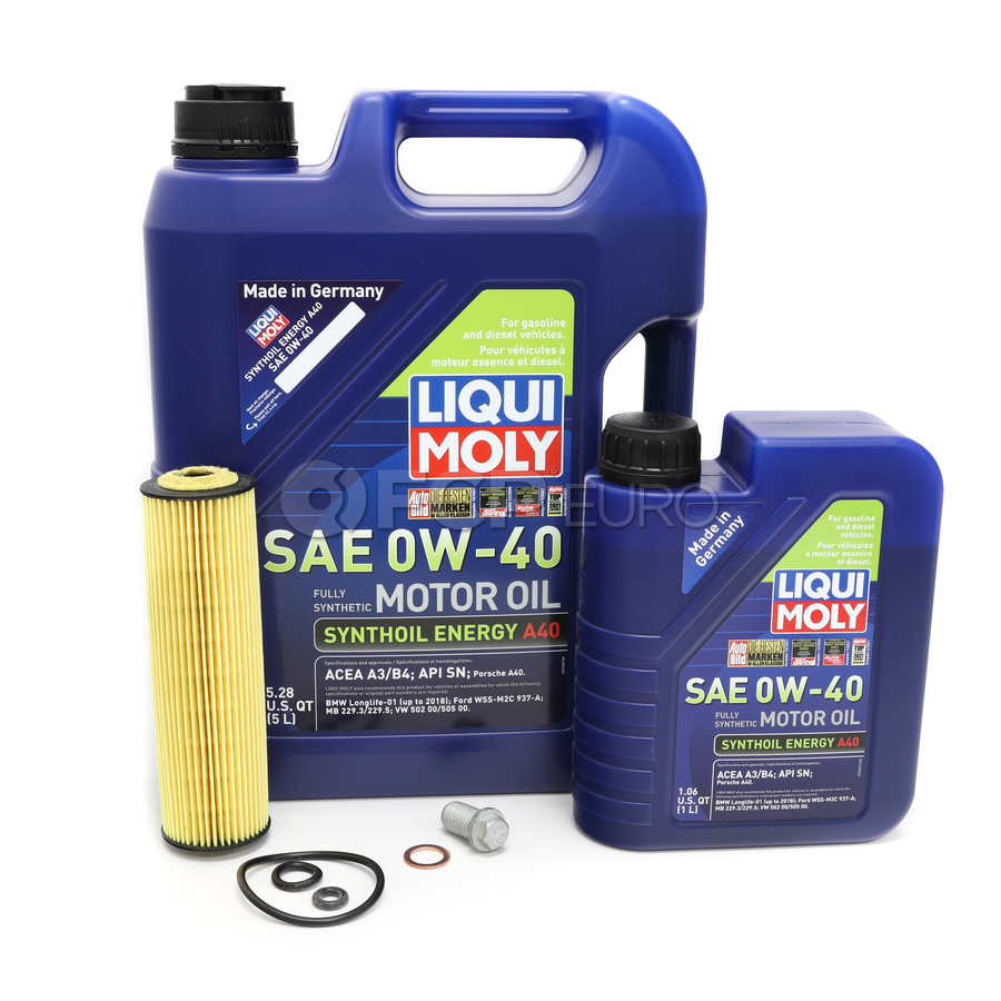 Mercedes Oil Change Kit 0W-40 - Liqui Moly 2711800109.6L | FCP Euro