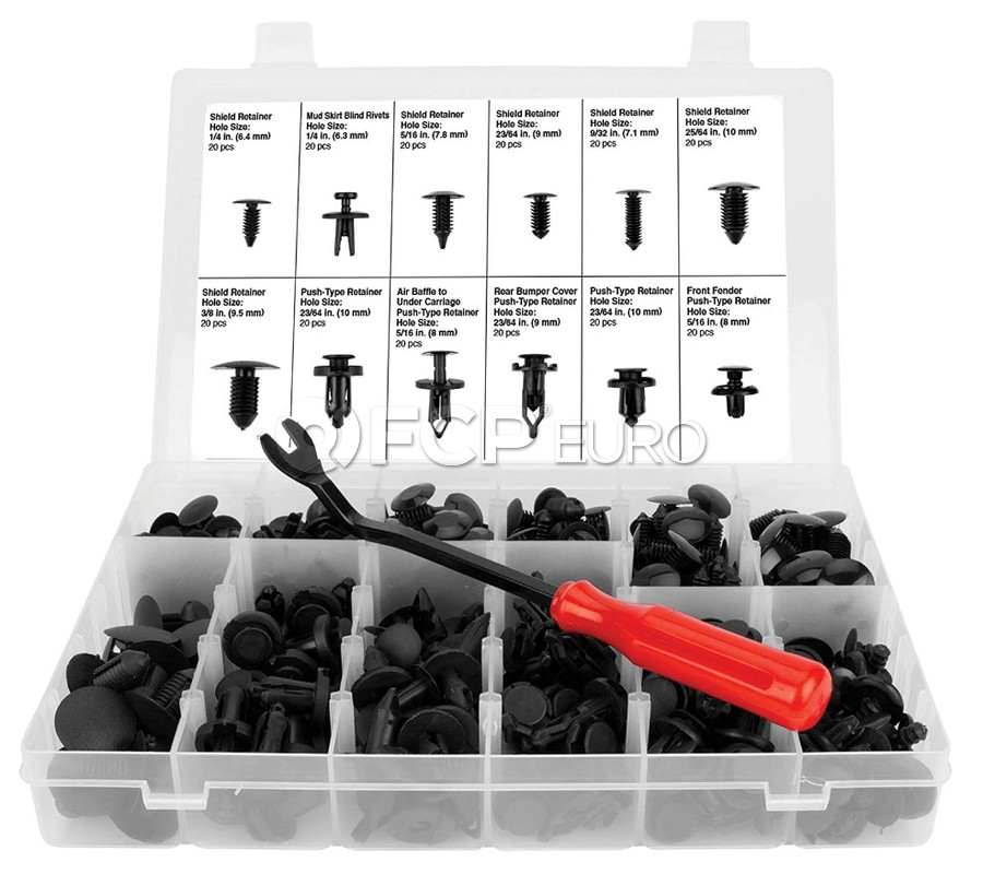 240 Piece Push Clip Assortment - Performance Tool W5259 | FCP Euro