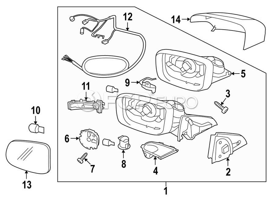 Volvo Door Mirror Cover - Genuine Volvo 39824307 | FCP Euro