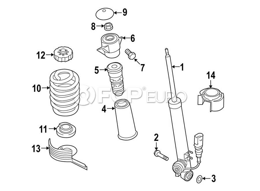 Audi Strut Assembly - Genuine Audi 8K0413031BC | FCP Euro
