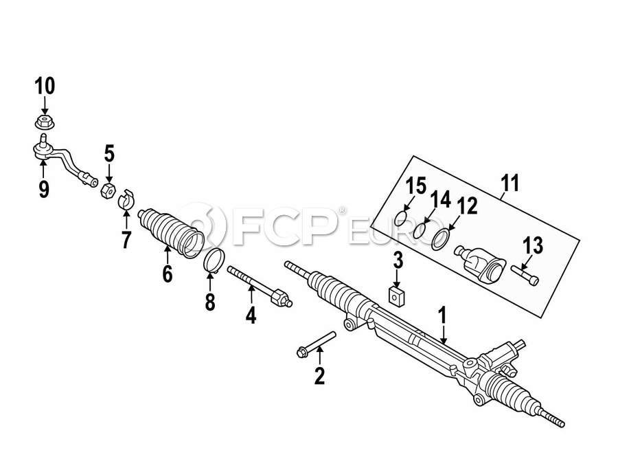 Audi Rack and Pinion Assembly (Q5) - Genuine Audi 8R1422065DX | FCP Euro