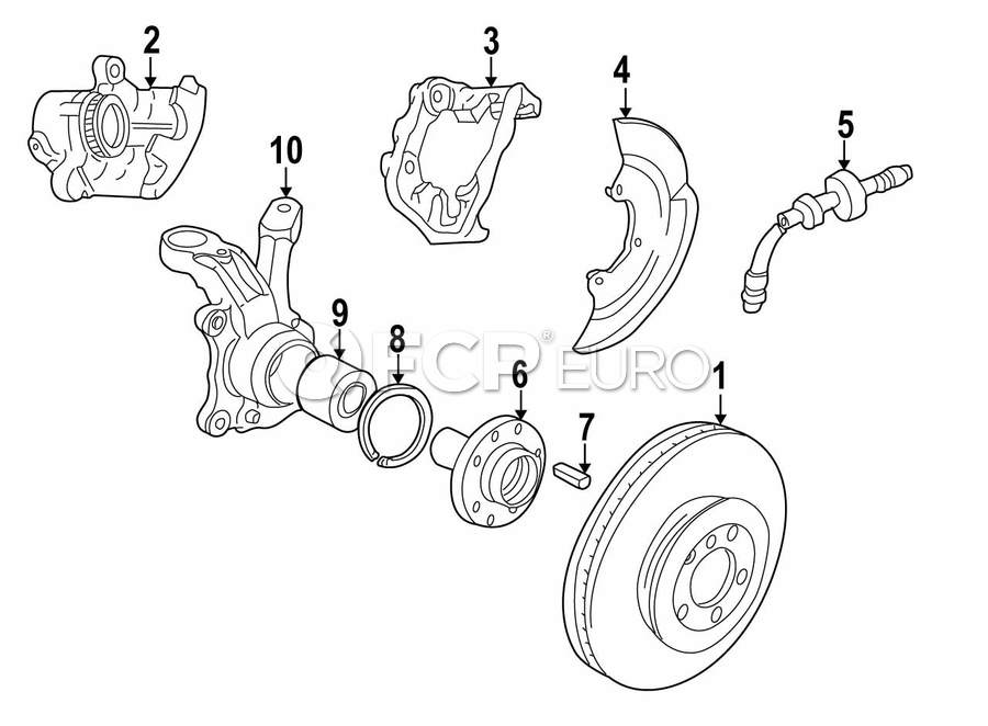 VW Disc Brake Rotor - Genuine VW 7D0615601 | FCP Euro