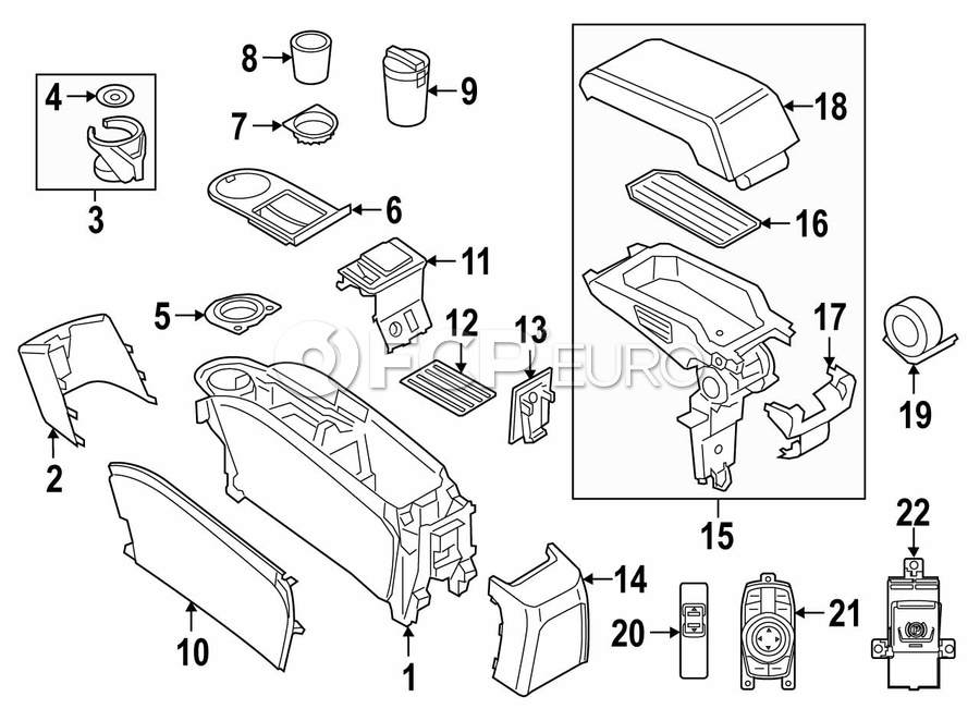 BMW Center Console - Genuine BMW 51169283167 | FCP Euro