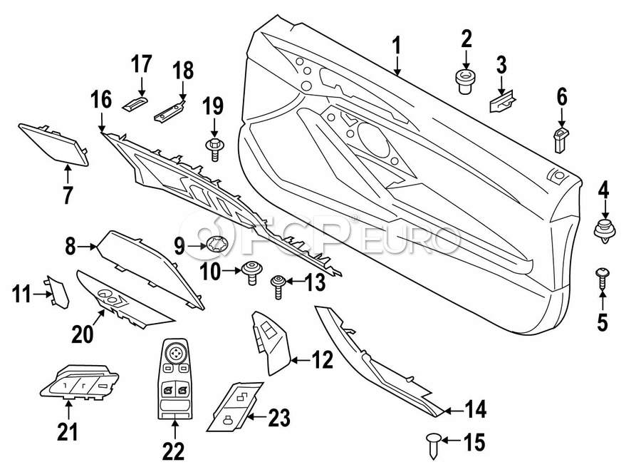 BMW Door Interior Trim Panel - Genuine BMW 51418089061 | FCP Euro