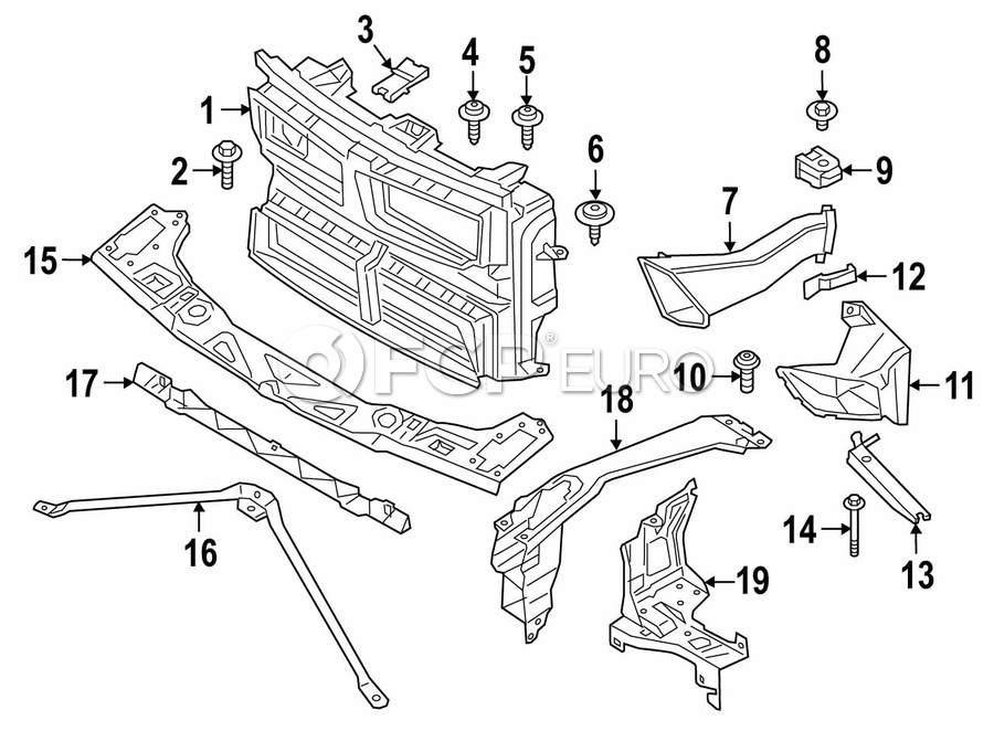 BMW Radiator Support Air Duct - Genuine BMW 51748077477 | FCP Euro