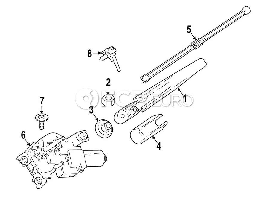 BMW Back Glass Wiper Arm - Genuine BMW 61627442095 | FCP Euro