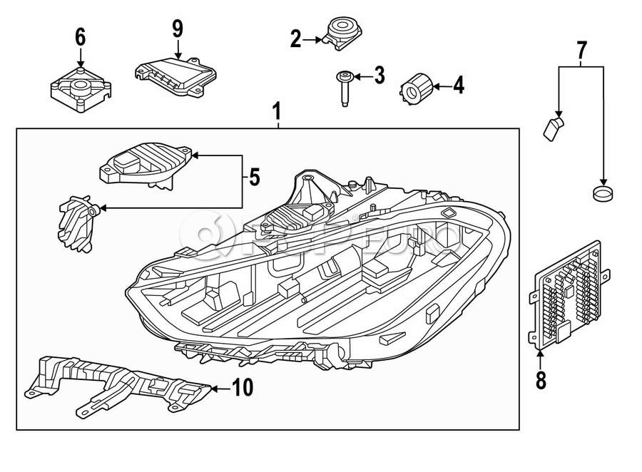 BMW Headlight Assembly - Genuine BMW 63119449604 | FCP Euro
