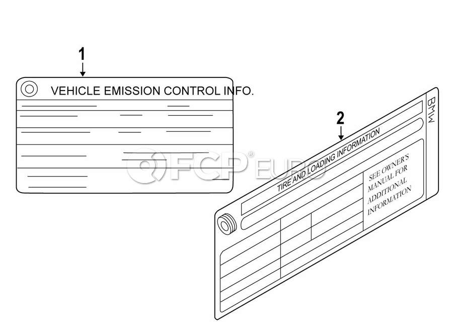 BMW Emission Label - Genuine BMW 71228847750 | FCP Euro