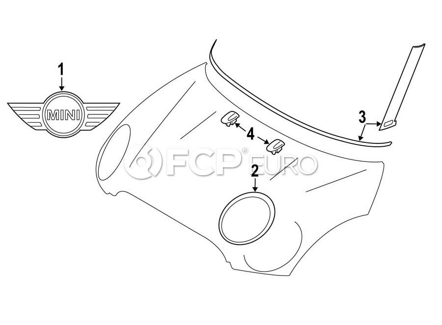 Mini Hood Emblem - Genuine Mini 51149447807 | FCP Euro