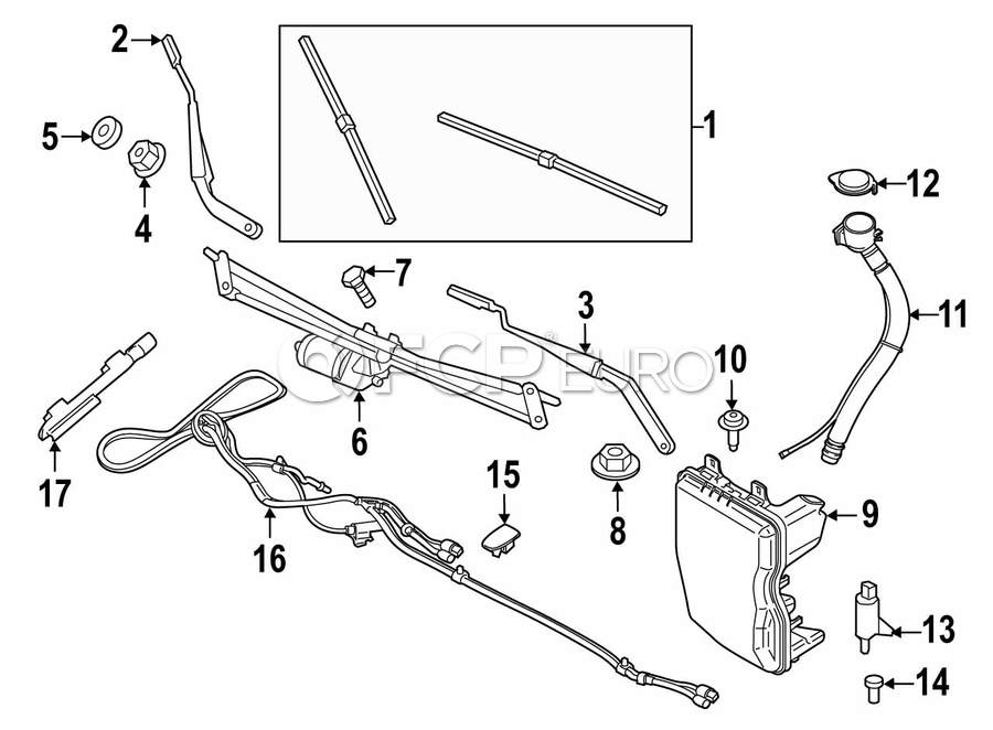 Mini Windshield Wiper Blade - Genuine Mini 61610049744 | FCP Euro