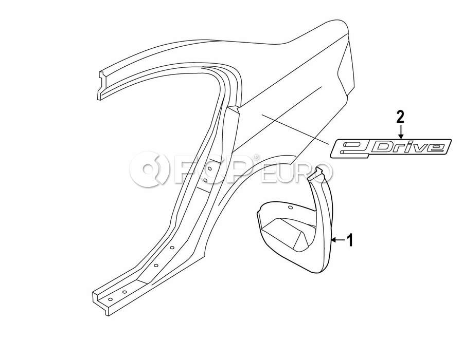 BMW Quarter Panel Emblem - Genuine BMW 51147460256 | FCP Euro