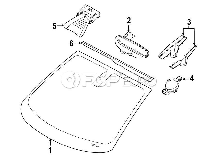 BMW Interior Rear View Mirror - Genuine BMW 51166821265 | FCP Euro