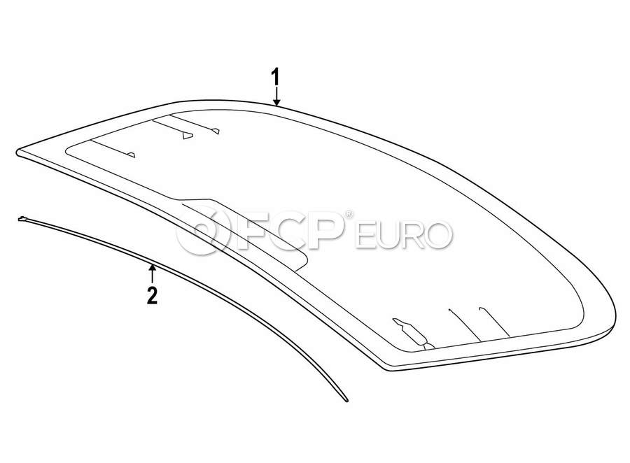 BMW Back Glass Seal - Genuine BMW 51319881190 | FCP Euro