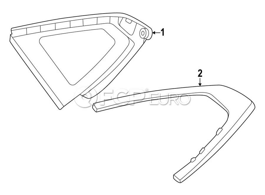 BMW Quarter Panel Reveal Molding - Genuine BMW 51377483004 | FCP Euro