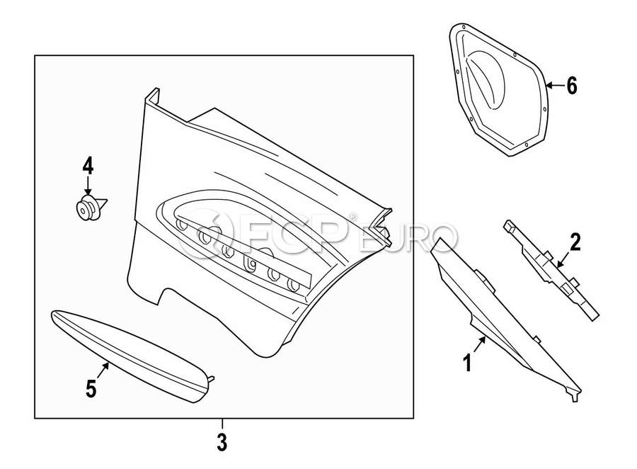 BMW Quarter Panel Trim Panel Bracket - Genuine BMW 51437394664 | FCP Euro