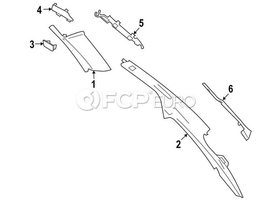 BMW Body D-Pillar Trim Panel - Genuine BMW 51437846239 | FCP Euro
