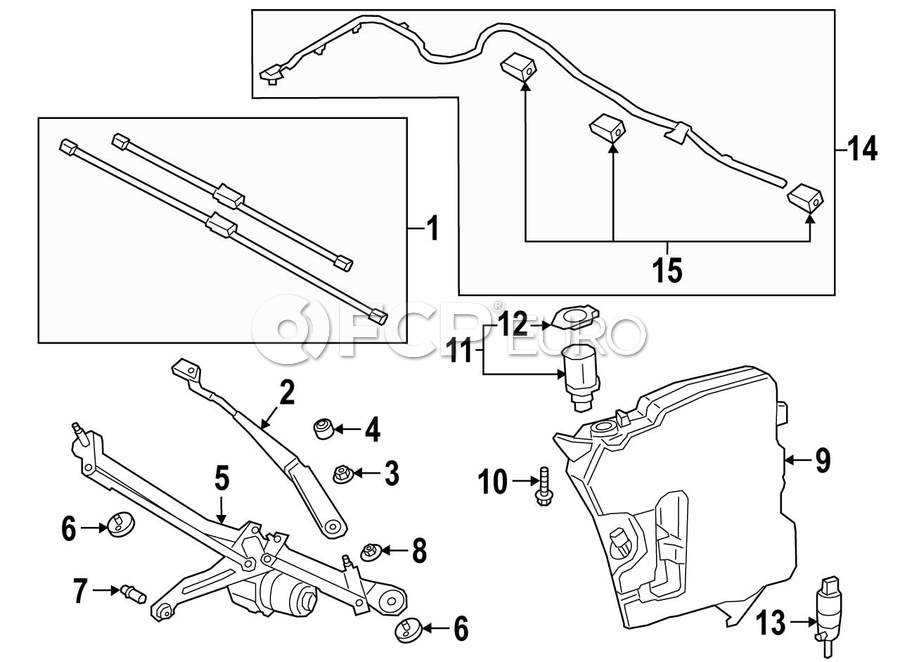 BMW Windshield Wiper Arm - Genuine BMW 61619465120 | FCP Euro
