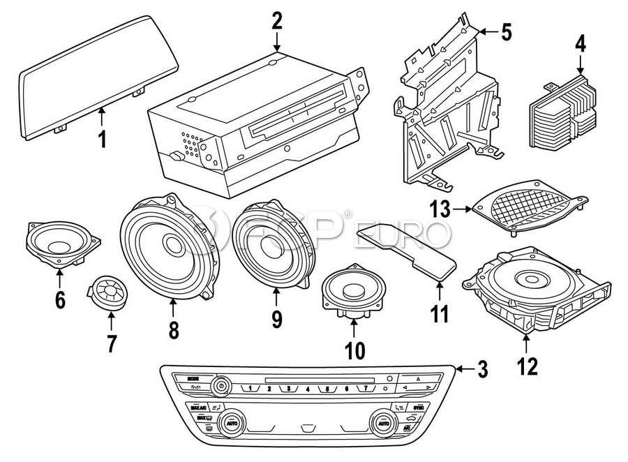 BMW Radio Control Unit - Genuine BMW 65125A12E93 | FCP Euro