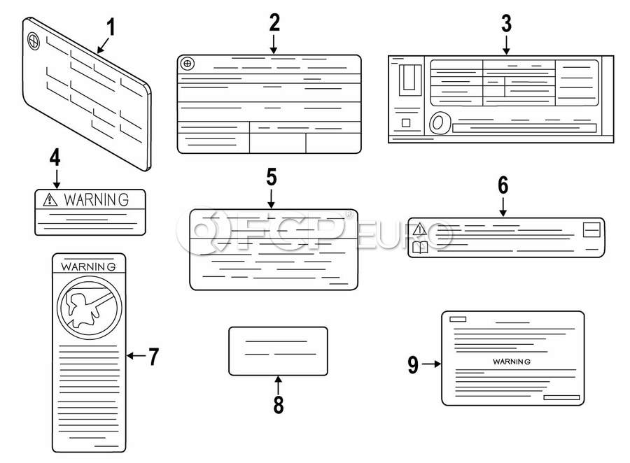 BMW Emission Label - Genuine BMW 71228684847 | FCP Euro