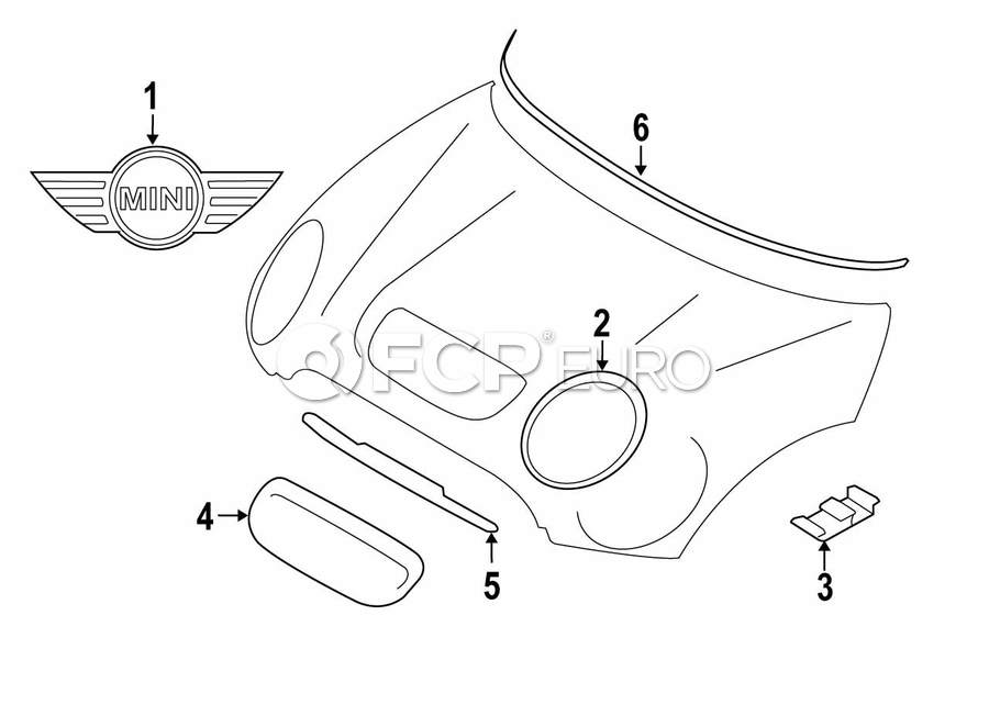 Mini Headlight Bezel - Genuine Mini 51138739497 | FCP Euro