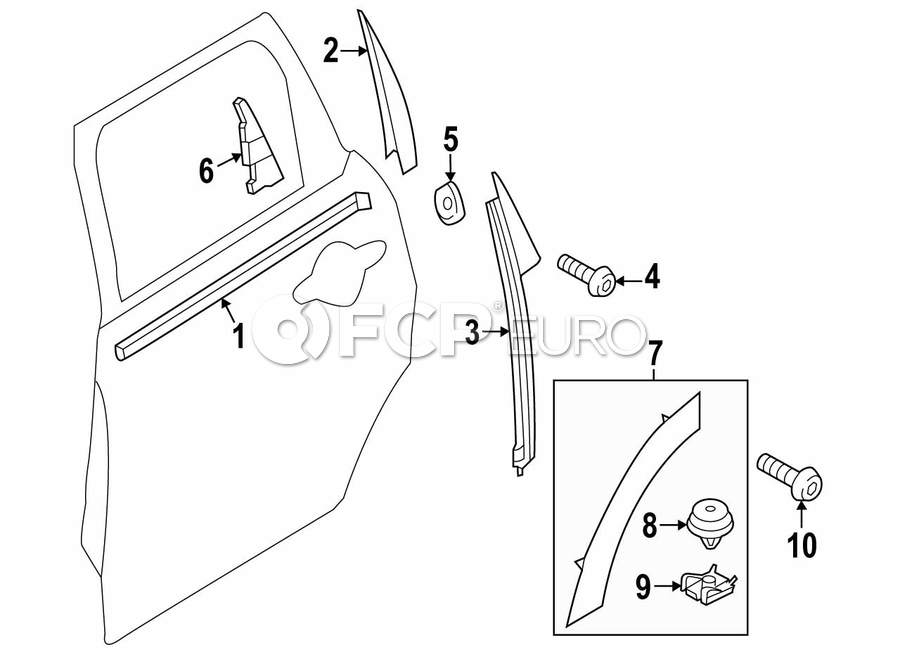 Mini Door Molding - Genuine Mini 51357338843 | FCP Euro