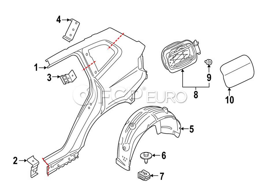 BMW Body C-Pillar Reinforcement - Genuine BMW 41007494168 | FCP Euro
