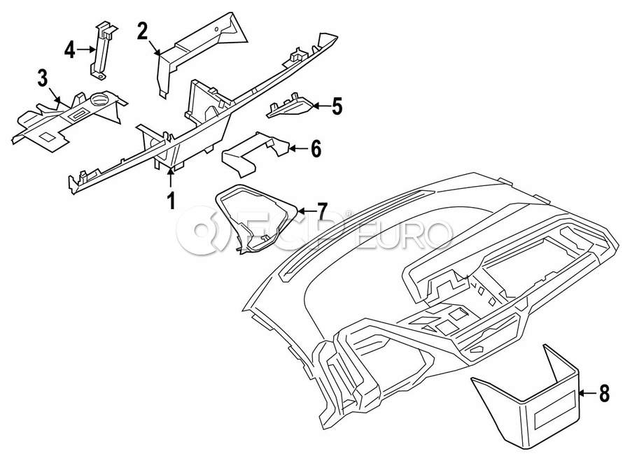 BMW Instrument Panel Mounting Bracket - Genuine BMW 51459282957 | FCP Euro