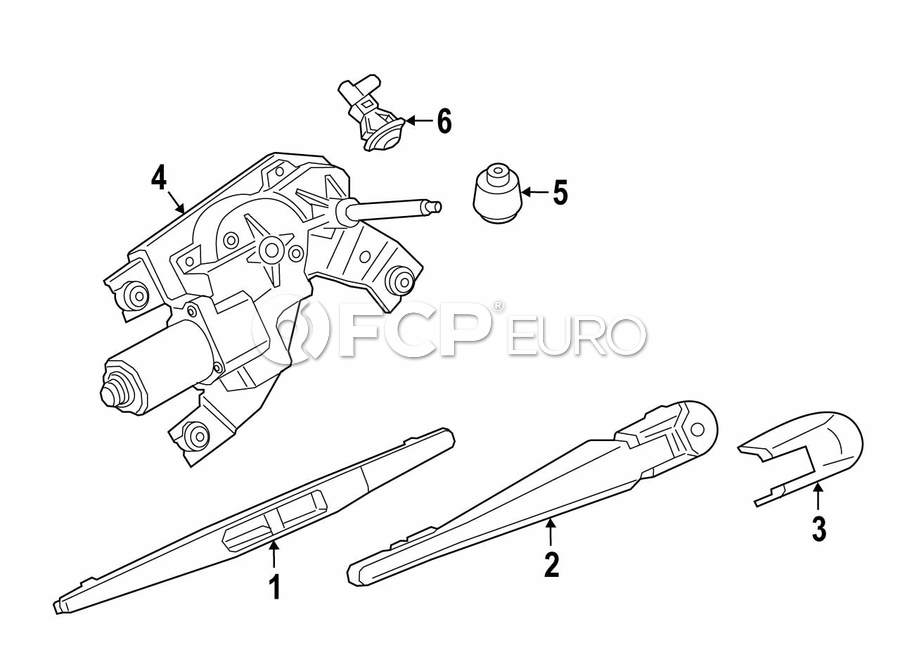 Mini Back Glass Wiper Motor - Genuine Mini 61627365819 | FCP Euro
