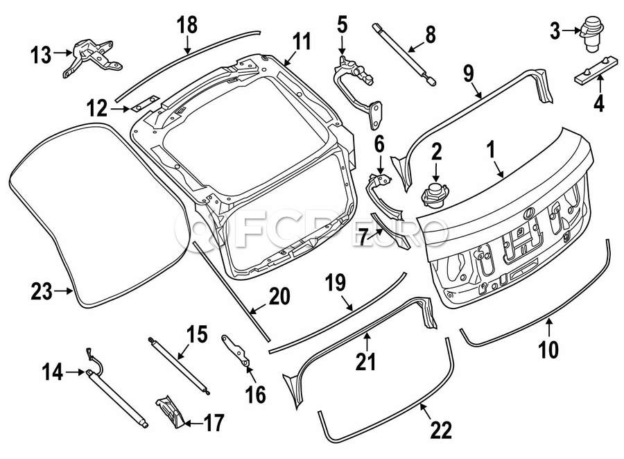 BMW Deck Lid Hinge - Genuine BMW 41007233585 | FCP Euro