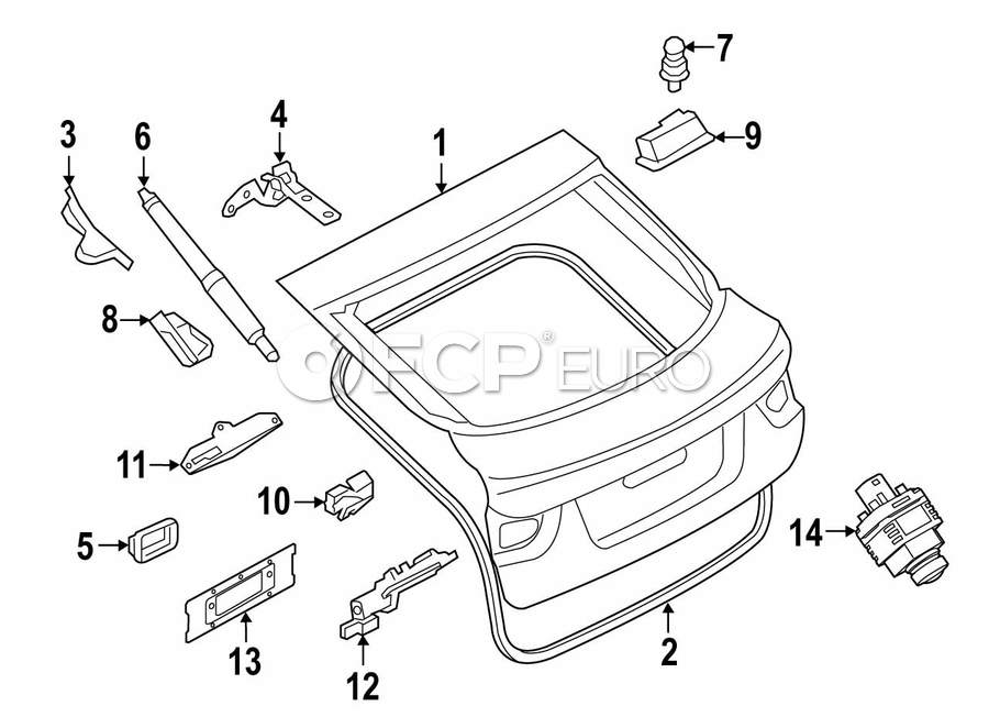BMW Liftgate Hinge Seal - Genuine BMW 51767324391 | FCP Euro