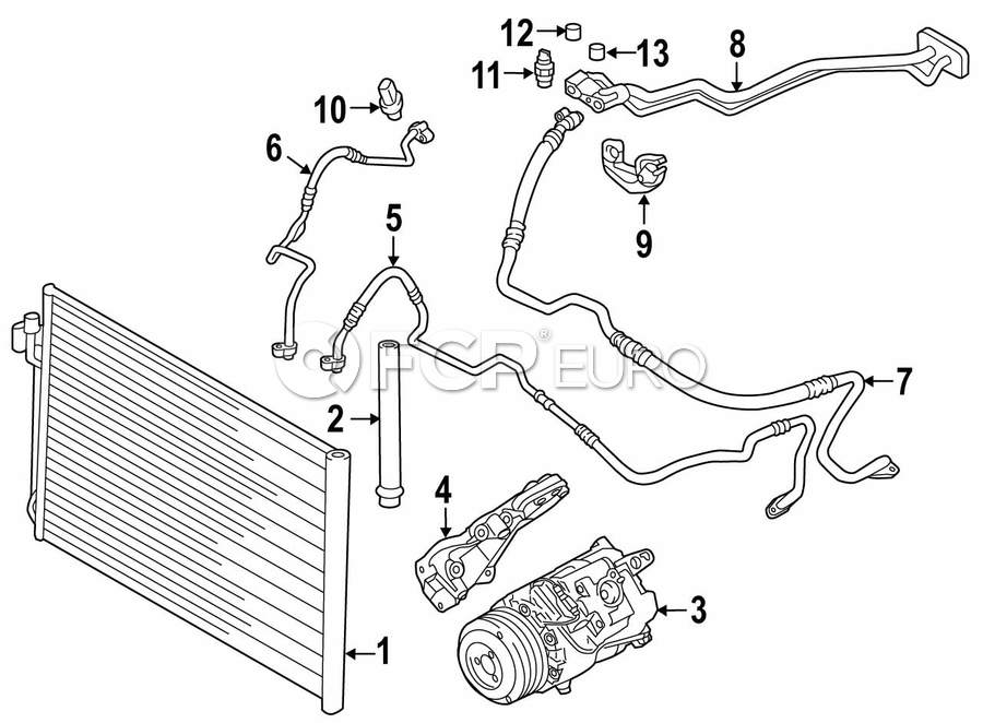 BMW AC Refrigerant Discharge Hose - Genuine BMW 64506842310 | FCP Euro