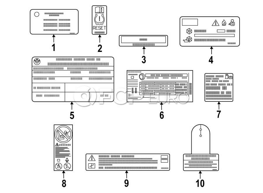 BMW Emission Label - Genuine BMW 71228487430 | FCP Euro