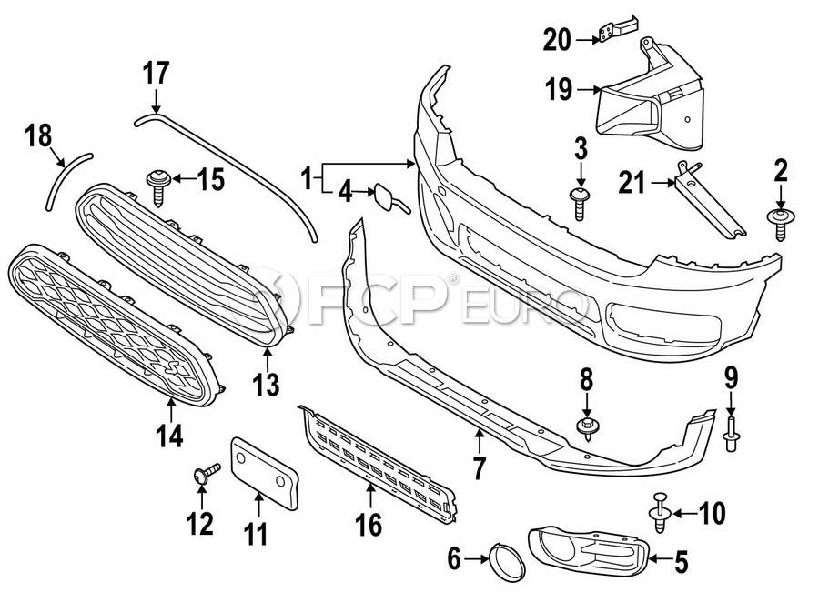 Mini Bumper Cover Spacer Panel - Genuine Mini 51117390534 | FCP Euro