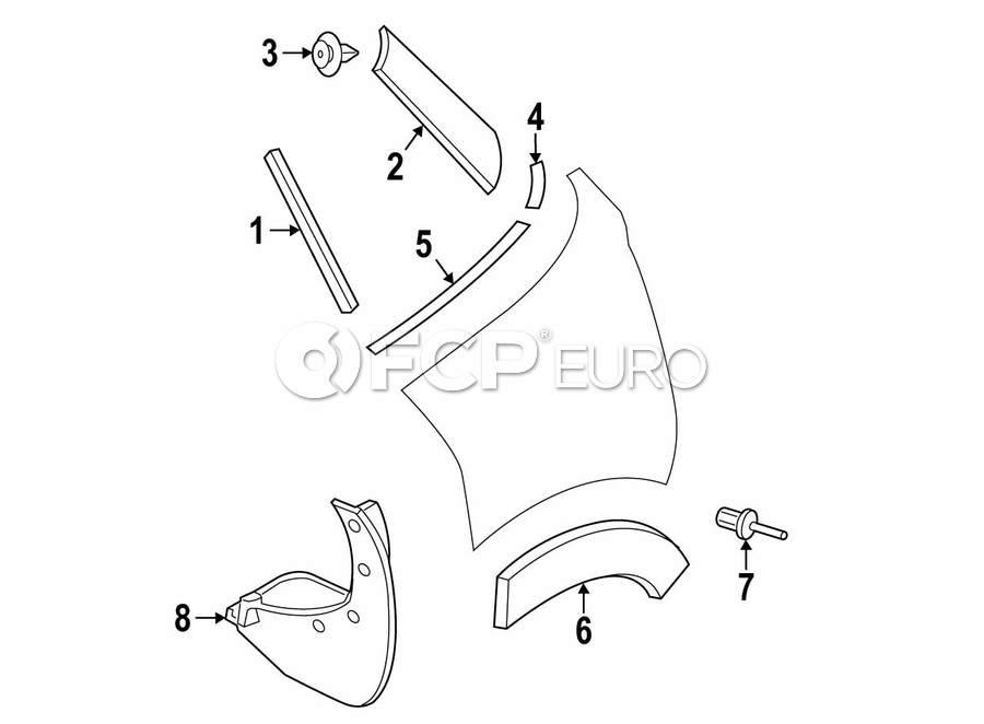 Mini Quarter Panel Molding - Genuine Mini 51379810475 | FCP Euro