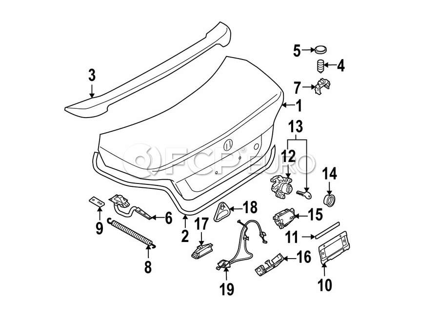 BMW Deck Lid Hinge - Genuine BMW 41627111387 | FCP Euro