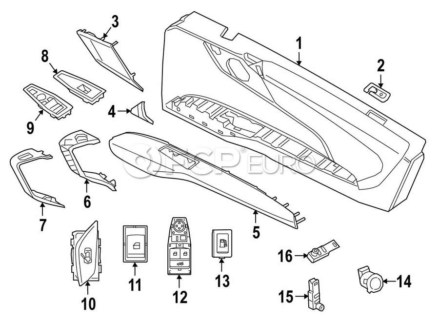 BMW Interior Door Pull Handle - Genuine BMW 51417356084 | FCP Euro