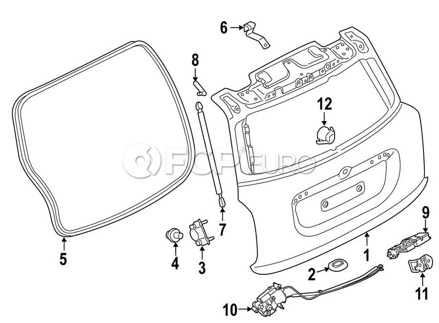 Mini Liftgate Hinge - Genuine Mini 41007389406 | FCP Euro
