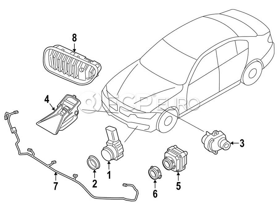 BMW Parking Aid System Wiring Harness - Genuine BMW 61129292845 | FCP Euro