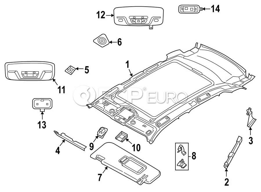 BMW Sun Visor Clip - Genuine BMW 51165A13780 | FCP Euro