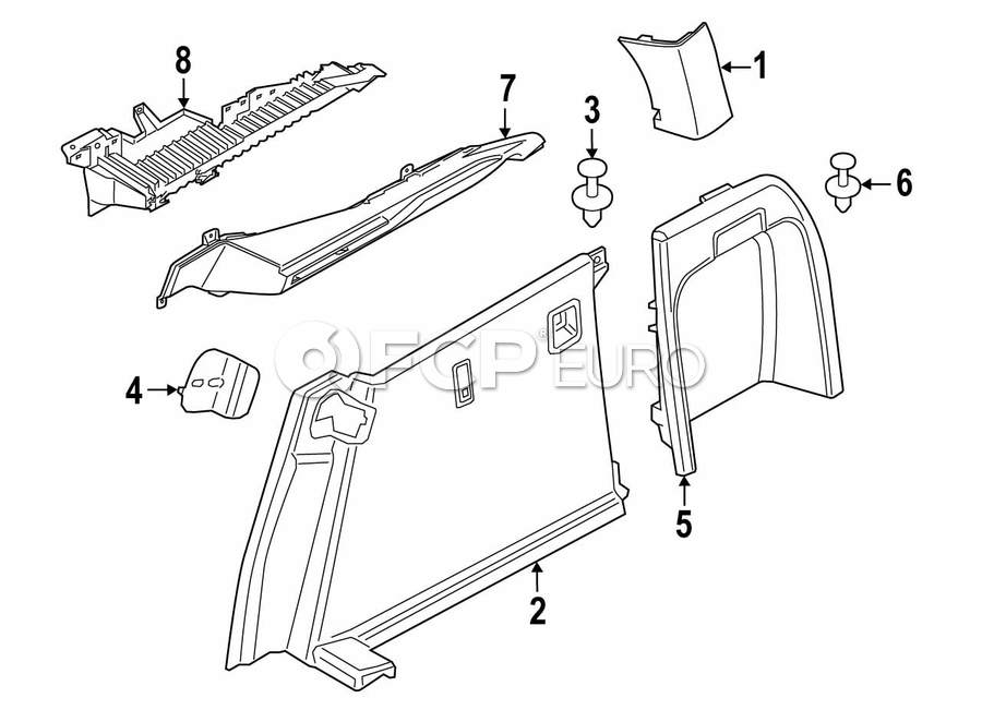 BMW Quarter Panel Trim Panel Bracket - Genuine BMW 51477314711 | FCP Euro