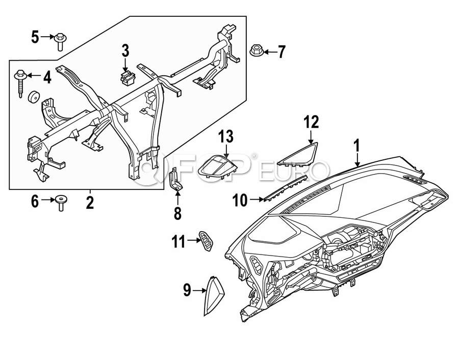 BMW Instrument Panel Side Cover - Genuine BMW 51456994115 | FCP Euro