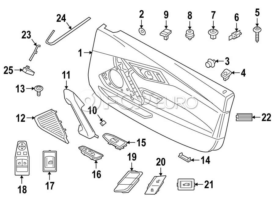 BMW Interior Door Pull Handle - Genuine BMW 51417449460 | FCP Euro