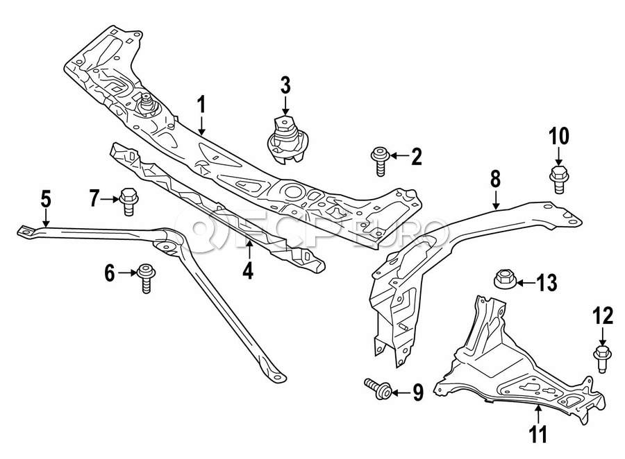 Mini Radiator Support Side Panel - Genuine Mini 51647378745 | FCP Euro