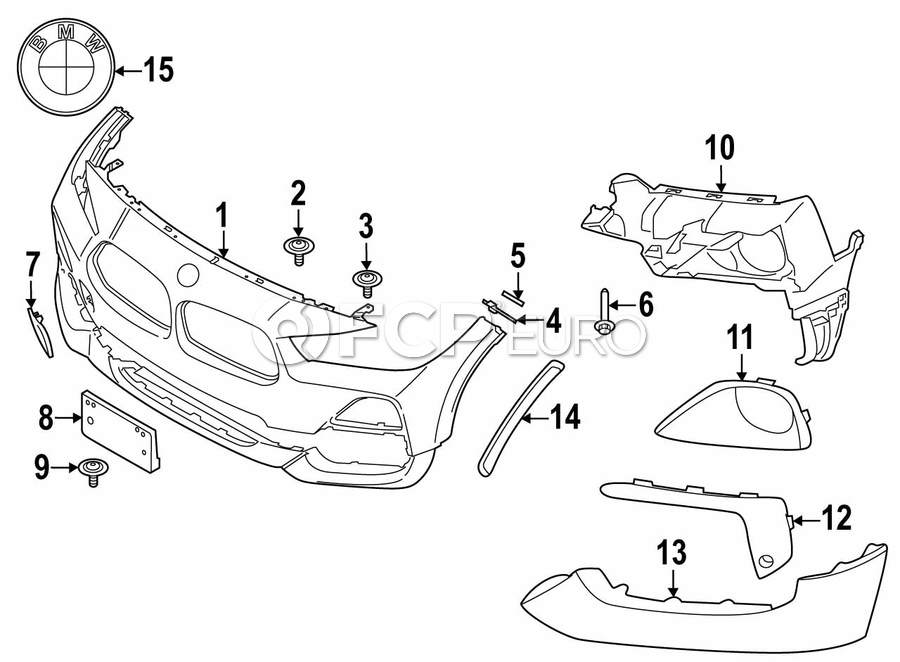 BMW Grille Molding - Genuine BMW 51117429009 | FCP Euro