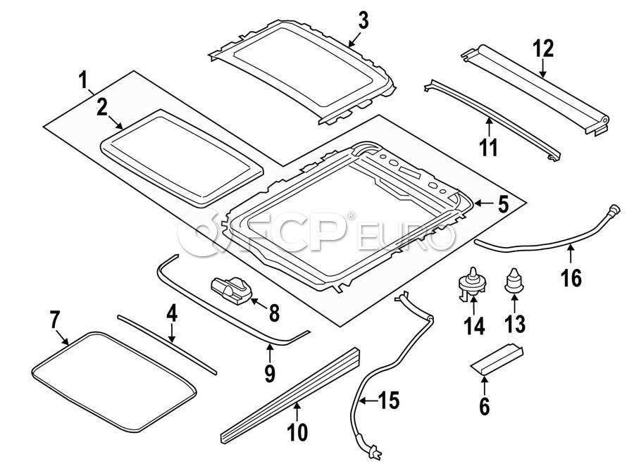 BMW Sunroof Cover - Genuine BMW 54107237593 | FCP Euro
